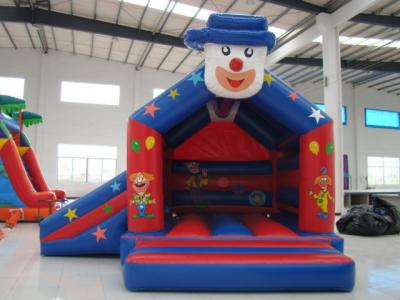 China Newest fire Clown Inflatable Bounce House with Slide for Sale for sale