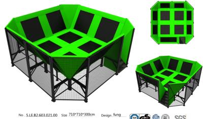 China 50M2  China Supplier Big Gymnastic Jumping/ Commercial Indoor Trampoline Park/ TUV Kids Jumping Bed for sale