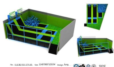 China 102M2  Large Size Funny Kids & Adults Indoor Amusement Trampoline Park Fitness Equipment for sale