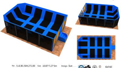 China 79M2 Popular Indoor Trampoline Designed By Chinese Supplier/ Gym Fitness Indoor Trampoline Equipment for sale