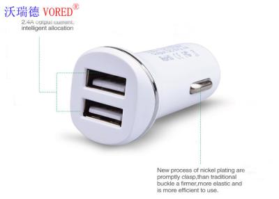 China RoHS Universal USB Car Phone Charger , QC 3.0 USB Dual Port Car Charger for sale
