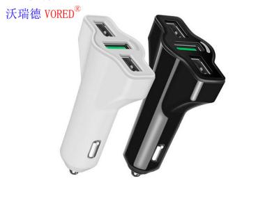 China QC3.0 Universal USB Car Charger Premium 3 USB Port Optical Color 15W Power for sale