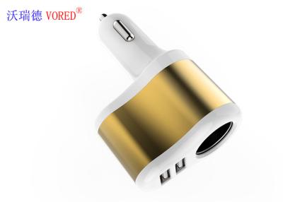 China SCP Protection Multiple USB Charger , Cigarette 3 Port USB Car Charger Adapter for sale