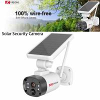 China JCVISION Solar Security Camera with Humanoid Detection 1080P HD 6000mAh Battery 2W Solar Panel IP66 Weatherproof for sale