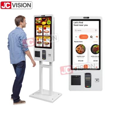 China Terminal de pago de autoservicio con pantalla táctil POS de 24 27 32 pulgadas, máquina de autopago para McDonald's, quiosco de autoservicio para pedidos rápidos para KFC/Restaurantes en venta