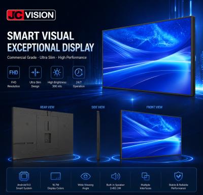 China JCVision 55-Inch Indoor Digital Signage Display – E-LED Backlit, Wide Viewing Angle, Wall Mount Light Box for Retail & Hospitality (HD-352C) for sale