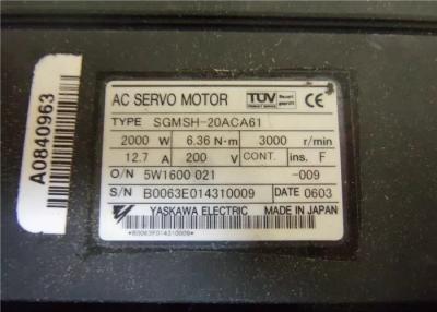 China SGMSH-20ACA61 Yaskawa 2kw High Power Brushless AC Servo Drive Motor for sale
