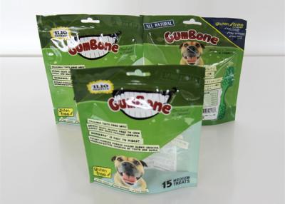 Cina Fondo piatto quadrato d'imballaggio del blocchetto del cibo per gatti di cane della chiusura lampo del commestibile in vendita