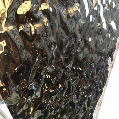 China 304 Water Ripple Pattern Stainless Steel Sheet For Wall Cladding Thickness 0.4 - 3.0mm Thickness for sale
