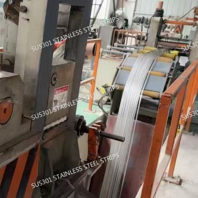 China Kaltgewalzte SUS301-Federstahlstreifen EN 1.4310 Äquivalente individuelle Breite bis zu 600 mm zu verkaufen