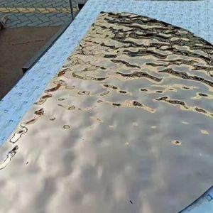 China AISI304 Stainless Steel Water Ripple Sheet 4FT*8FT Embossed Sheet with Polished Surface for sale
