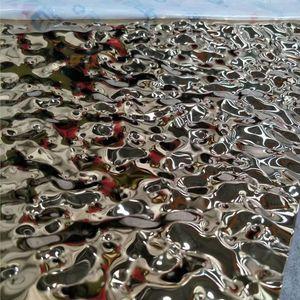 China Mirror Gold Color Water Ripple Pattern 304 Grade Stainless Steel Sheet for Decorative Metal Applications for sale