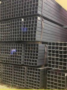 China ASTM A500 Black Surface Square Hollow Section Steel Pipe with S355JR Grade for Structural Use for sale
