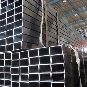 China ERW Steel Square Tubing Zinc Coated Galvanized Steel Pipe with Black Surface Treatment 10*10-200*200mm for sale