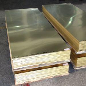 China Brushed Surface Brass Plate with 0.3 - 50mm Thickness and ASTM Standard for Engraving for sale