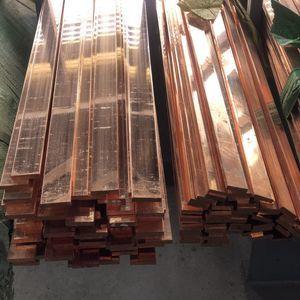 China Pure Copper Flat Bar C11000 / T2 Copper Flat Plate in 6m Length for Electronic Area for sale