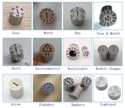 中国 年および月SUS420の注入型のための取り替え可能な日付印 販売のため
