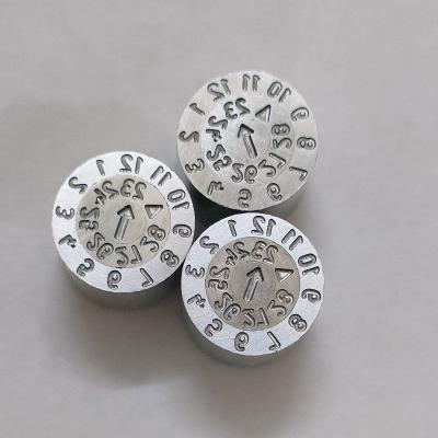 China Plastic Mold Parts DME Standard Replaceable Date Stamps Mould Date Inserts Mold Component Marked Pins for sale