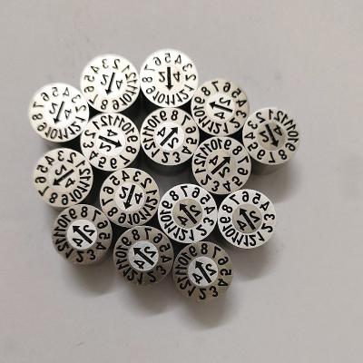 China Plastic Mold Parts DME Standard Replaceable Date Stamps Mould Date Inserts Mold Component Marked Pins for sale