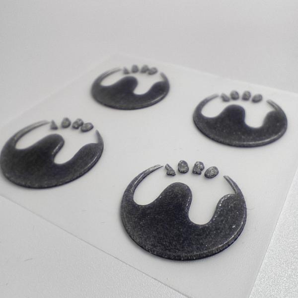 Quality Embossed 3D Silicone Heat Transfer Emblems Transfers Customized for sale