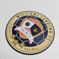 China Iron On Flat Print 3D Silicone Patch With Hot Melt Backing Multiple Colors for sale