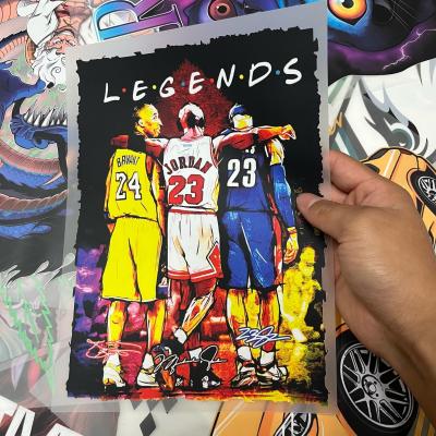 China Legends Of The Hardwood – Michael Jordan Kobe Bryant LeBron James DTF Transfer, Waterproof Custom Vinyl Iron On Stickers For T Shirts for sale