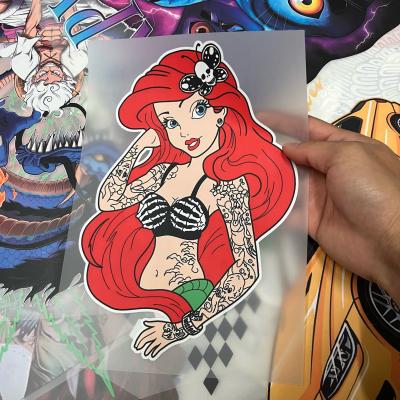 China Dark Disney Princess Tattoo DTF Transfer – Custom Iron On PVC Vinyl Sticker, Ready Press For T Shirts & Clothing Labels for sale