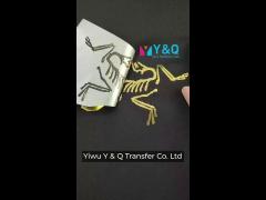 Cold Peel Metallic Heat Transfer Off Shine And Brilliance Gold Foil Logo For Clothing