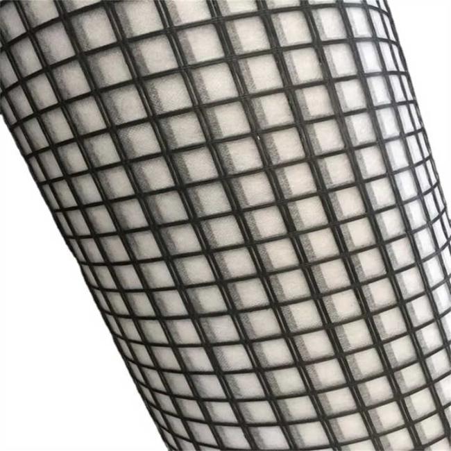 Asphalt Coated Fiberglass Geogrid Composite Geotex  Geomat Geogrid Composite  Composite pp Biaxial Geogrid