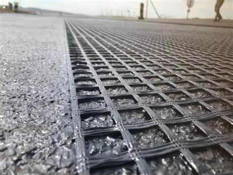 Road Surface Asphalt Layers Reinforcement Fiberglass Geogrid Asphalt Placement Biaxial GlassFiber 7