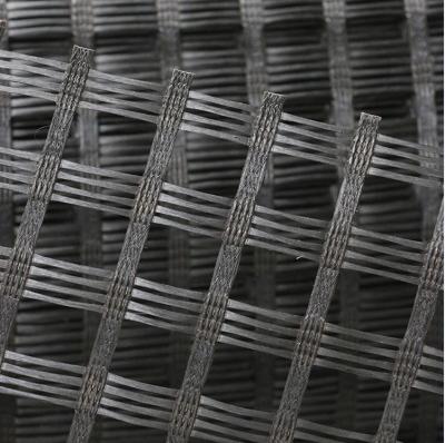 Cina Bitume rivestito 50-50KN/M Geogridi in fibra di vetro Parcheggio Asfalto Armatura di pavimentazione in vendita
