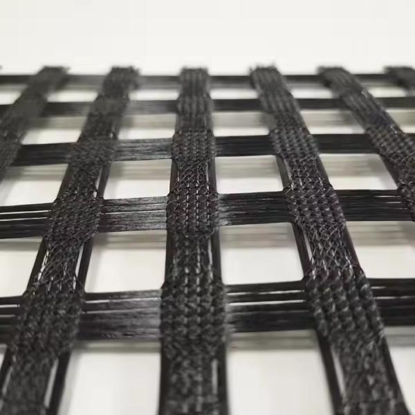 Quality Road Surface Fiberglass Yarn Biaxial Geogrid Asphalt Layers Reinforcement High for sale