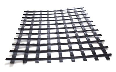 China 30 - 200 KN 4 X 100M Fiberglass Geogrid For Road Reinforcement Soil Stabilization Crack Prevention for sale