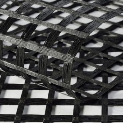 China High Strength Uniaxial Polyester Geogrid For Railway Road Construction for sale