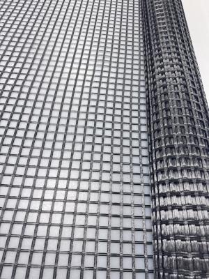 China Fiberglass Reinforcement Geogrid Coated With Elastomeric Polymer For Basal Construction for sale