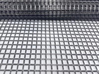 China Asphalt Paving Reinforcement  Fiberglass Geogrid Bitumen Coated Prevent Cracking for sale