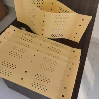 China Yellow Color Sheet Thickness 1mm Smooth Surface Without Hole 3D Honeycomb Road Geocell   Highway Soft Foundation for sale