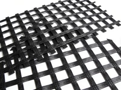 China High Temperature Resistant Anti-Cracking 100-100 KN/M Glassgrid  Bitumen Coating Reinforced Asphalt Pavement for sale