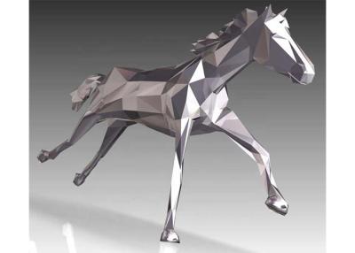 China Plaza Or Garden Decoration Stainless Steel Horse Sculpture Matt Finished 180cm for sale