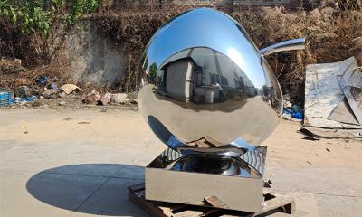 China Large Polished Stainless Steel Outdoor Sculpture Fruit Apple for sale