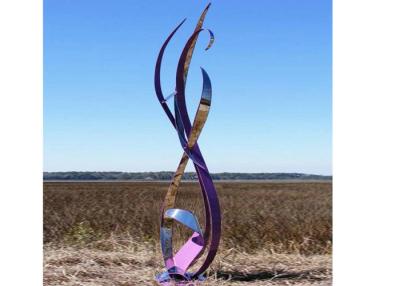 China Modern Metal Art Stainless Steel Ribbon Sculpture Custom Size for sale
