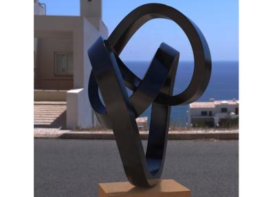China Custom Painted Metal Art Stainless Steel Abstract Twisted Sculpture for Outdoor for sale