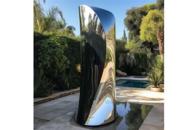 China Timeless Reflection Stainless Steel Sculpture for Yard and Public Park Decoration for sale