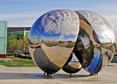 China Contemporary Outdoor Metal Sculpture Polished Finishing Corrosion Stability for sale