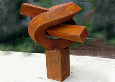 China Creative Modern Public Rusted Corten Steel Sculpture For Commercial for sale