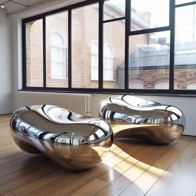 China Impressions Stainless Steel Sculpture For Hotels And Villas In Various Sizes for sale