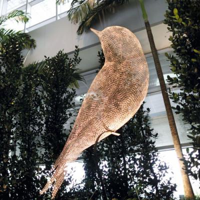 China Modern Garden Outdoor Metal Animal Stainless Steel Wire Bird Sculpture for sale