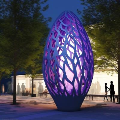 China Metal Light Art Sculpture Enhancing Outdoor Spaces With Beauty And Light for sale