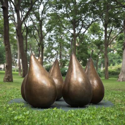 China Large Brass Bronze Casting Pear Sculpture Statue for sale