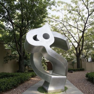 China Modern Outdoor Arabic Calligraphy Islamic Sculpture Stainless Steel Metal Crafts for sale